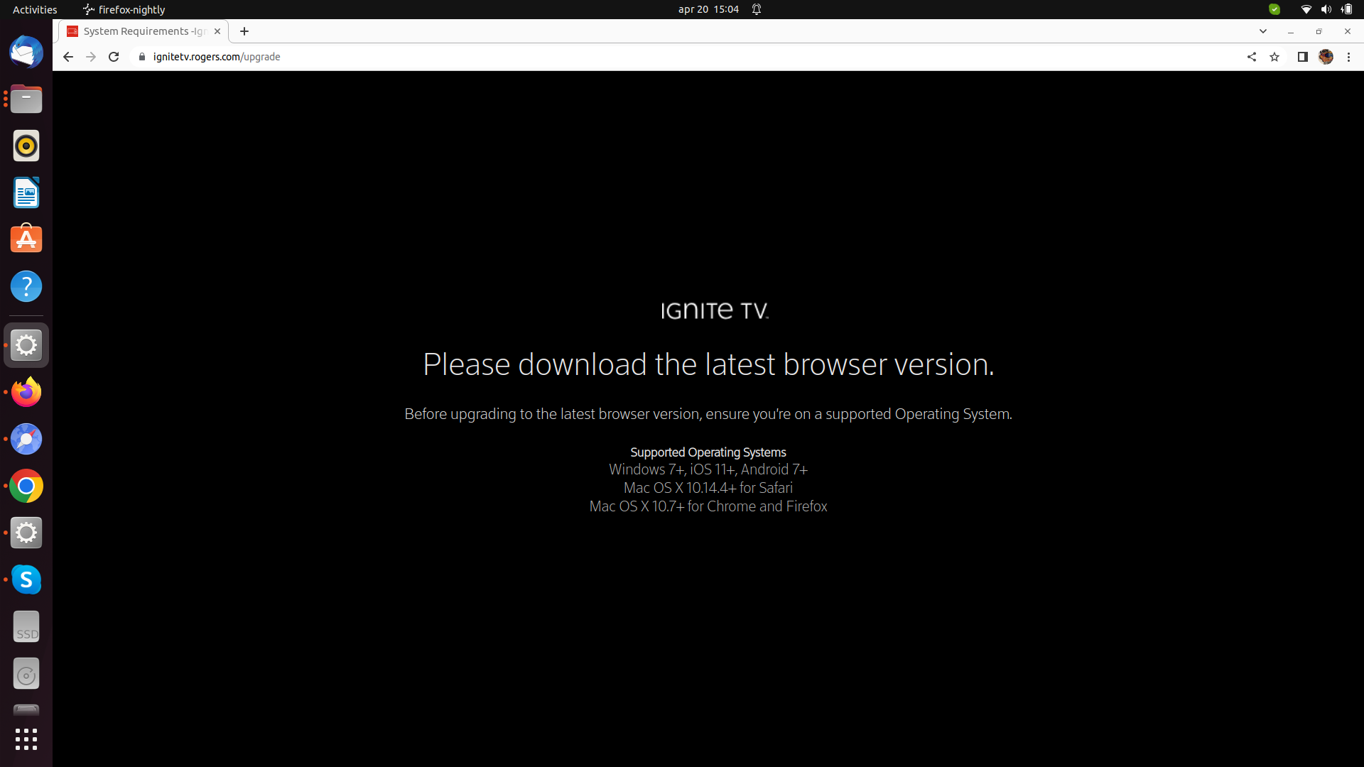 ignitetv.rogers.com - Firefox is an unsupported browser · Issue #121019 ...