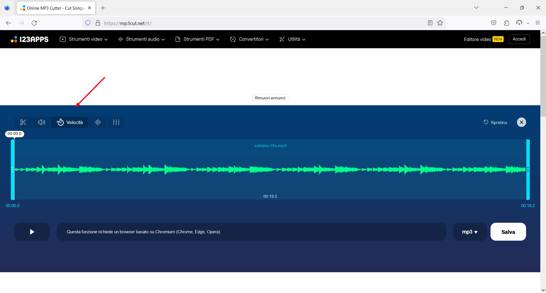 mp3cut.net - Changing the speed of the song is not supported using ...