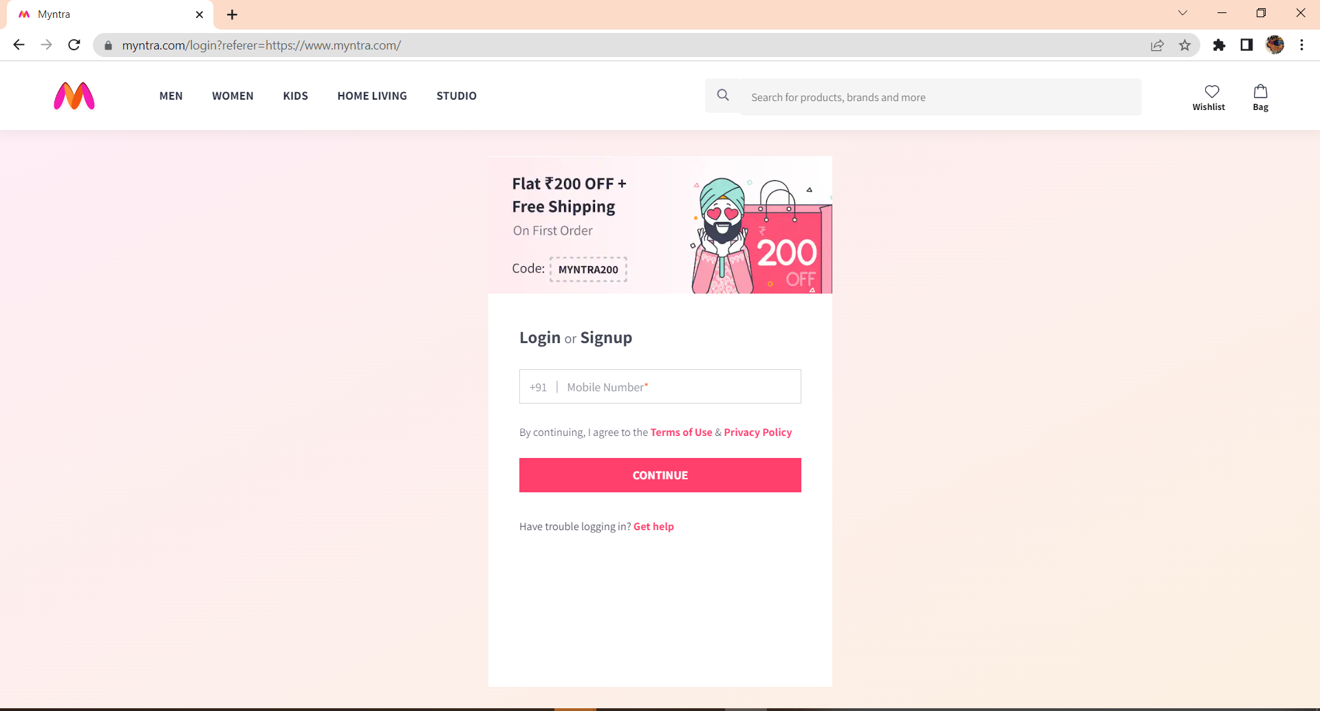 www.myntra.com - site is not usable · Issue #124424 · webcompat/web-bugs · GitHub