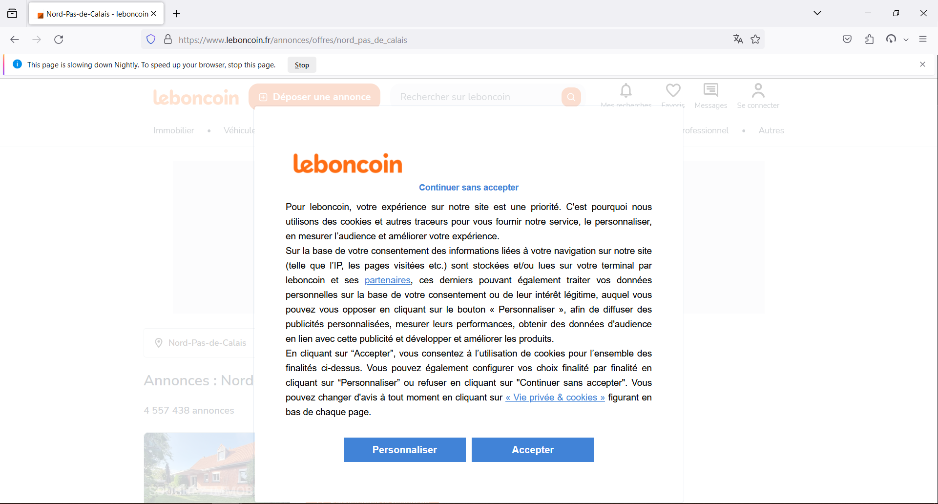 www.leboncoin.fr - Performance issues when accessing the page · Issue #127056 · webcompat/web ...