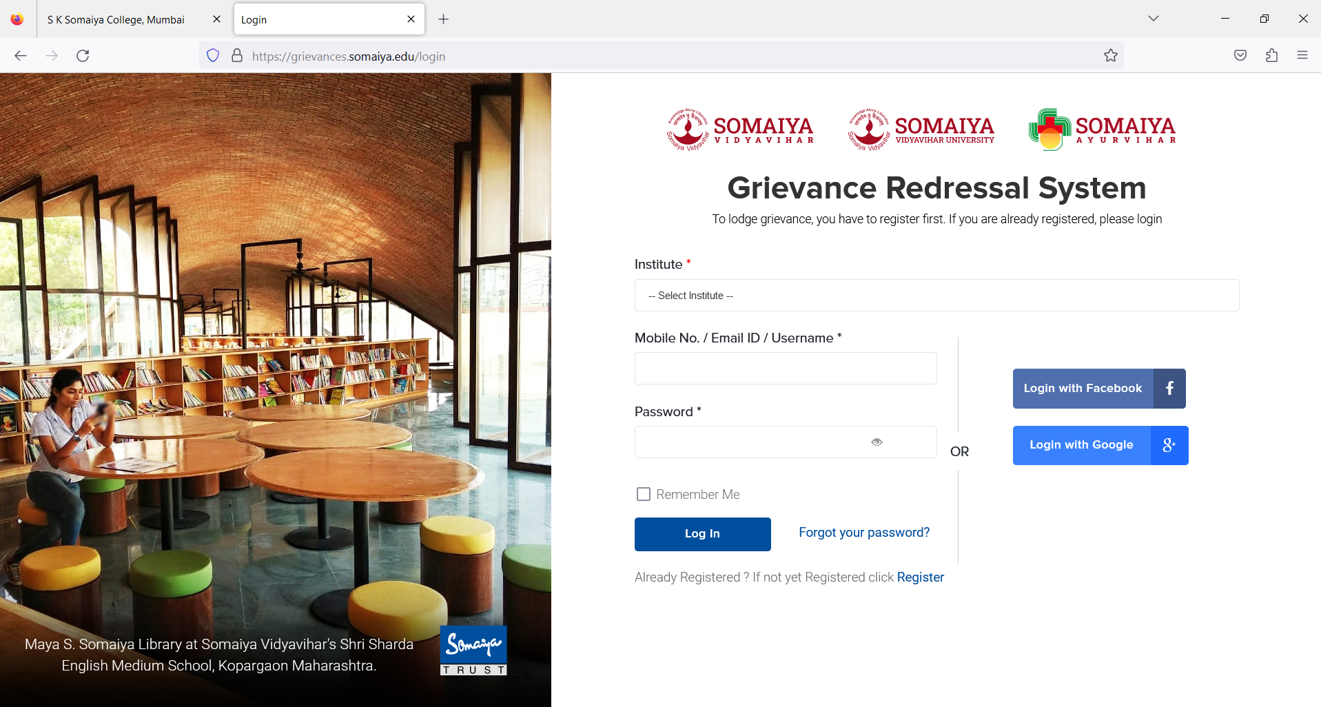 sksc.somaiya.edu - design is broken · Issue #127393 · webcompat/web-bugs · GitHub