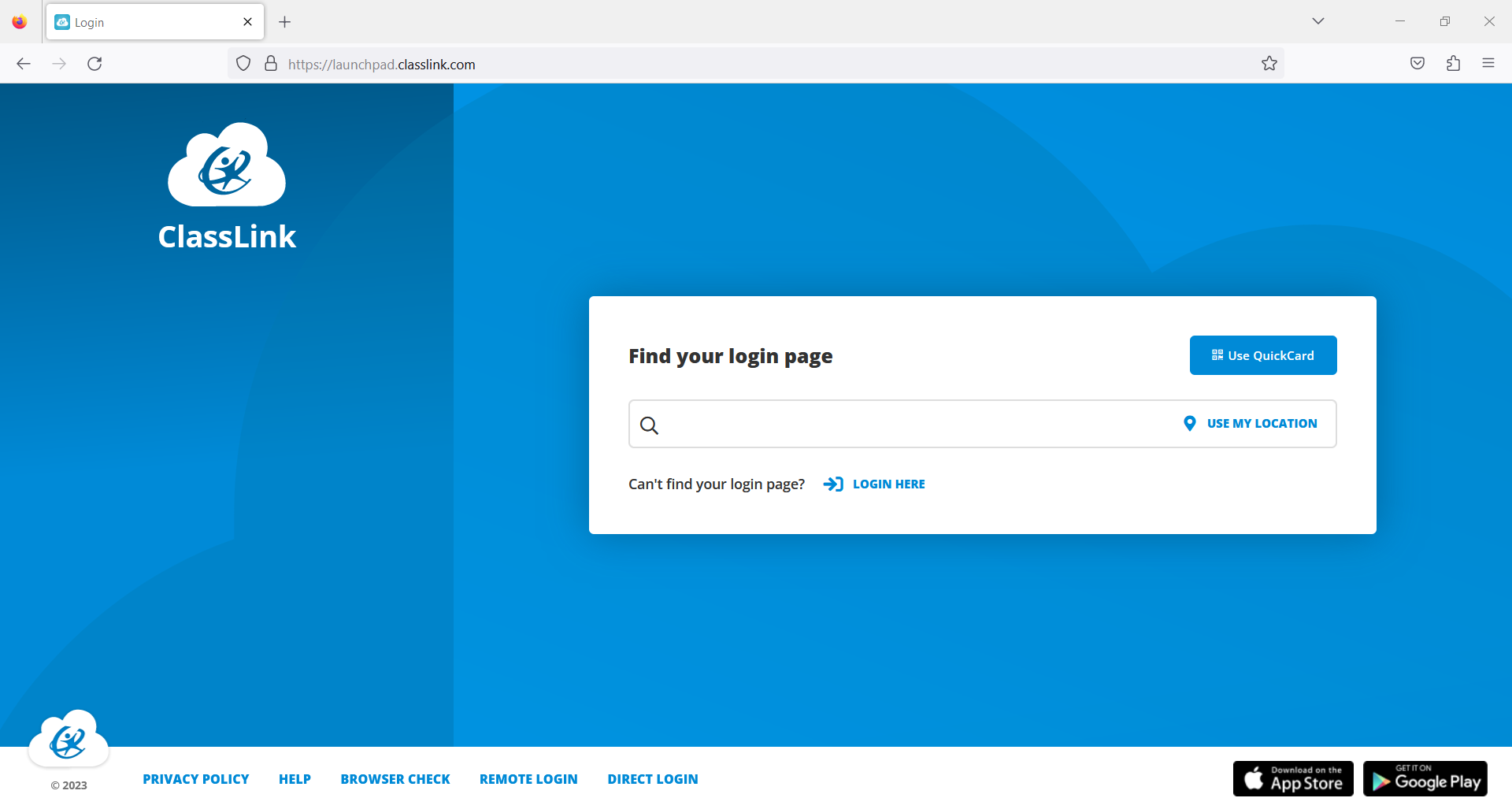 myapps.classlink.com - site is not usable · Issue #128302 · webcompat/web-bugs · GitHub