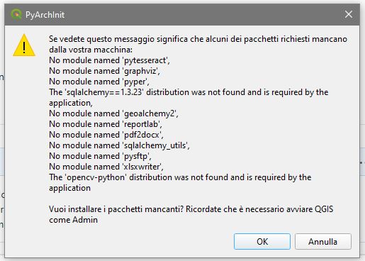 Errore nell'installazione su Qgis 3.18 standalone · Issue #436 · pyarchinit/pyarchinit · GitHub
