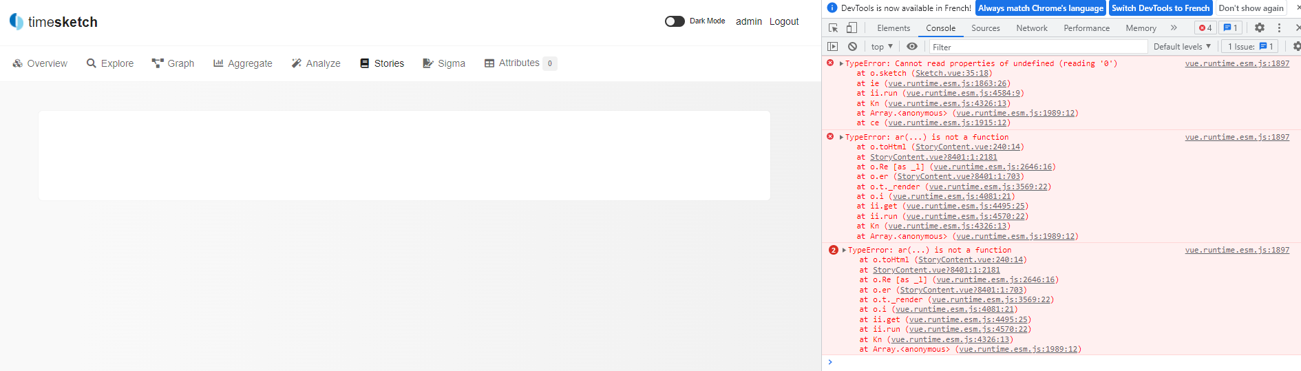 Timesketch stories don't work, nothing appears. · Issue #2146 · google/timesketch · GitHub