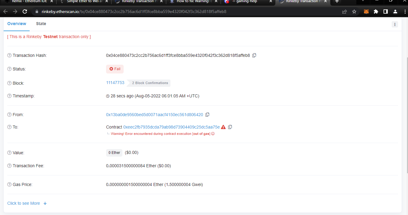 issue While Sending WEI to smart Contract via Send Transaction with Private Key · Issue #206 ...
