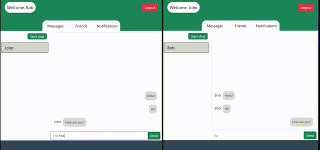 GitHub - AlexPicior/project-message-app