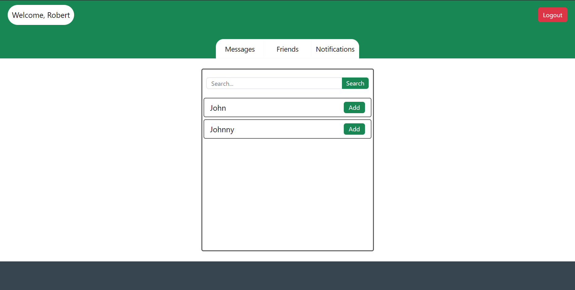 GitHub - AlexPicior/project-message-app
