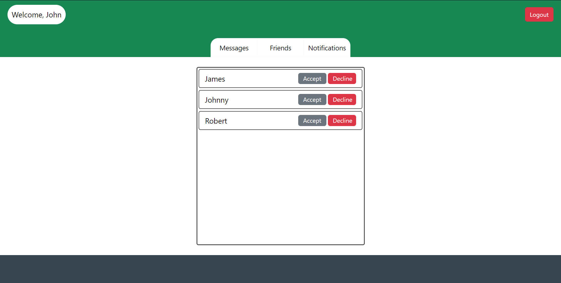 GitHub - AlexPicior/project-message-app