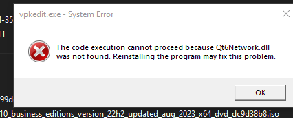Crash: missing Qt6Network.dll from installers · Issue #8 · craftablescience/VPKEdit · GitHub