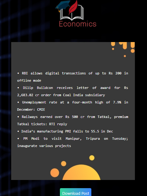 GitHub - swarnava-96/Indian-Economy-Automatic-Post-Maker: A Flask web ...