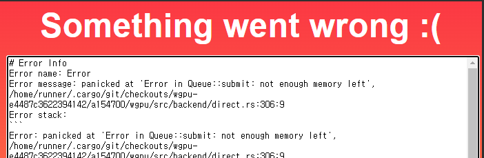 Simple game panicked at 'Error in Queue::submit: not enough memory left' · Issue #9260 · ruffle ...