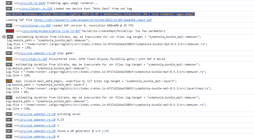 Toon Shift Game Stops Progressing At Startup And Freezes · Issue 13875 · Ruffle Rsruffle · Github
