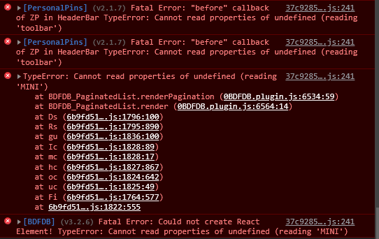 [BUG] - Personal Pins causes a 'React Component' Error · Issue #2326 · mwittrien ...