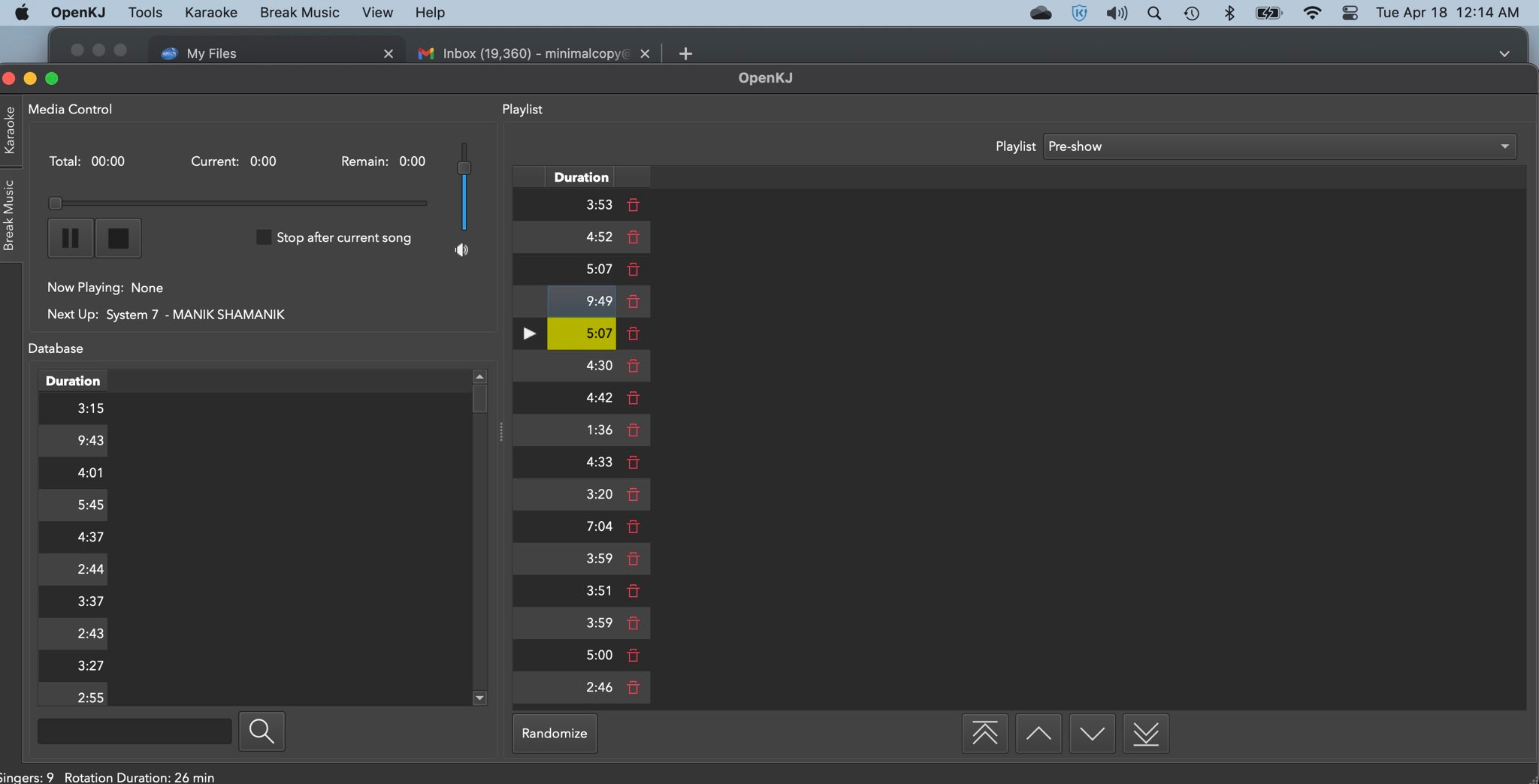Track fields missing in Break Music pane on Mac · Issue #274 · OpenKJ/OpenKJ · GitHub