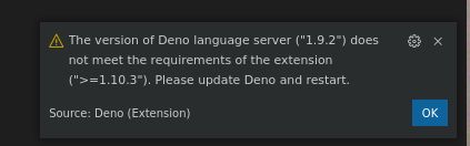 Version of Deno language server · Issue #432 · denoland/vscode_deno · GitHub