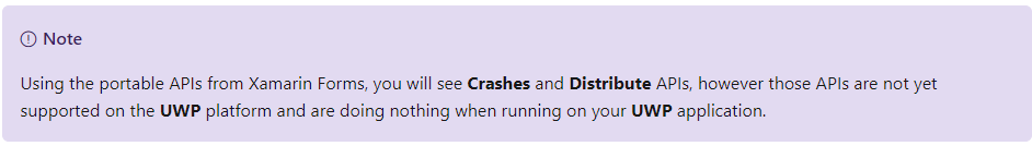 UWP What is or isn't supported? · Issue #1212 · microsoft/appcenter-sdk-dotnet · GitHub