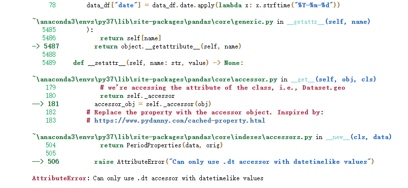 Error when running Tutorial Stock_NeurIPS2018_SB3.ipynb Can only use .dt accessor with ...