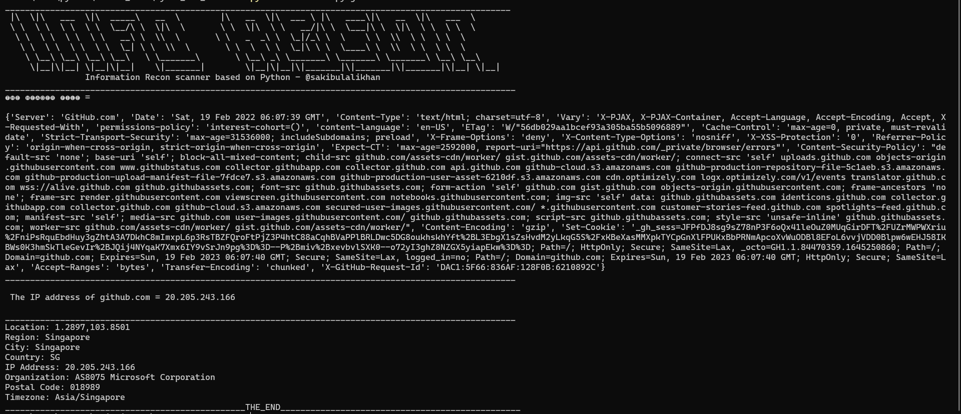 GitHub - sakibulalikhan/info-recon: An Information Recon Tool.