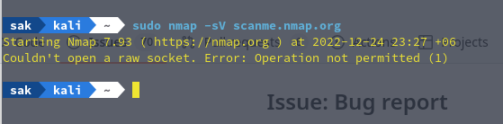 [Error] Couldn't open a raw socket. Error: Operation not permitted (1) · Issue #568 · 89luca89 ...