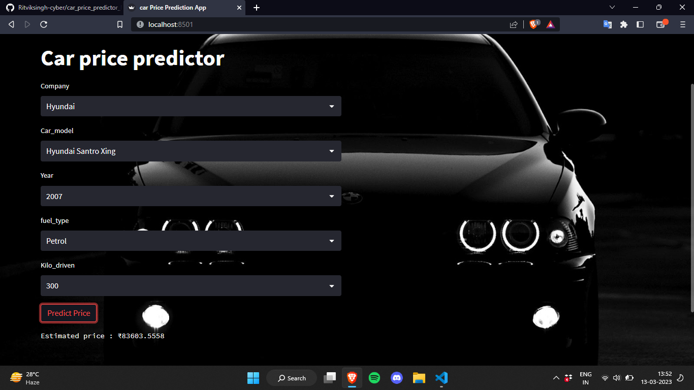 GitHub - Ritviksingh-cyber/car_price_predictor_ML: This repository ...