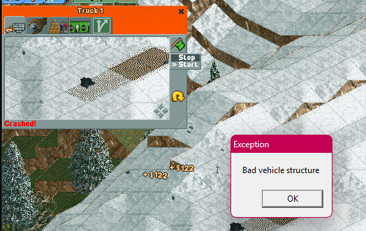 "Exception: Bad vehicle structure" when a crashed truck is removed · Issue #1685 · OpenLoco ...