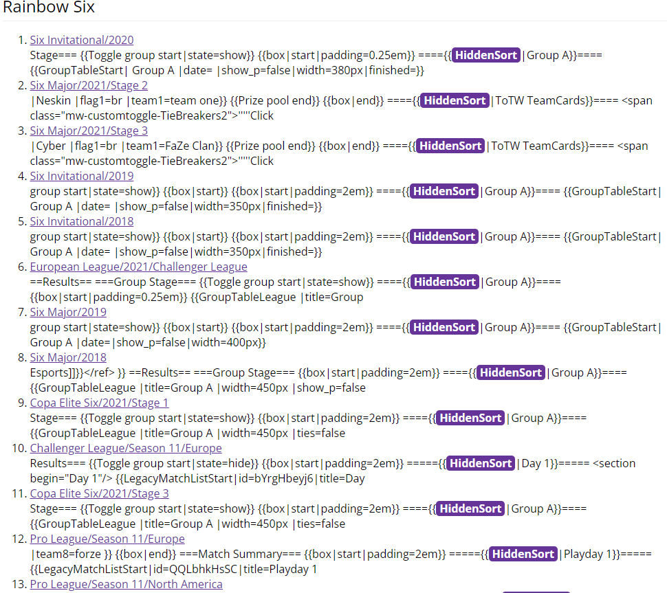 Section Headers with HiddenSort · Issue #992 · Liquipedia/Lua-Modules · GitHub