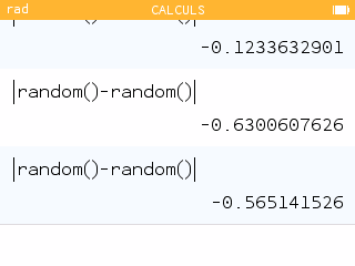 Absolute value of subtraction of 2 random numbers is sometimes negative ...