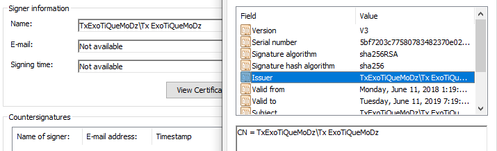Issuer/Subject of certificate contains extra '?'s · Issue #703 · lief-project/LIEF · GitHub