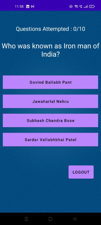 GitHub - Prafulla-Parsai/Quiz-Application: This is a quiz application made in java on android ...