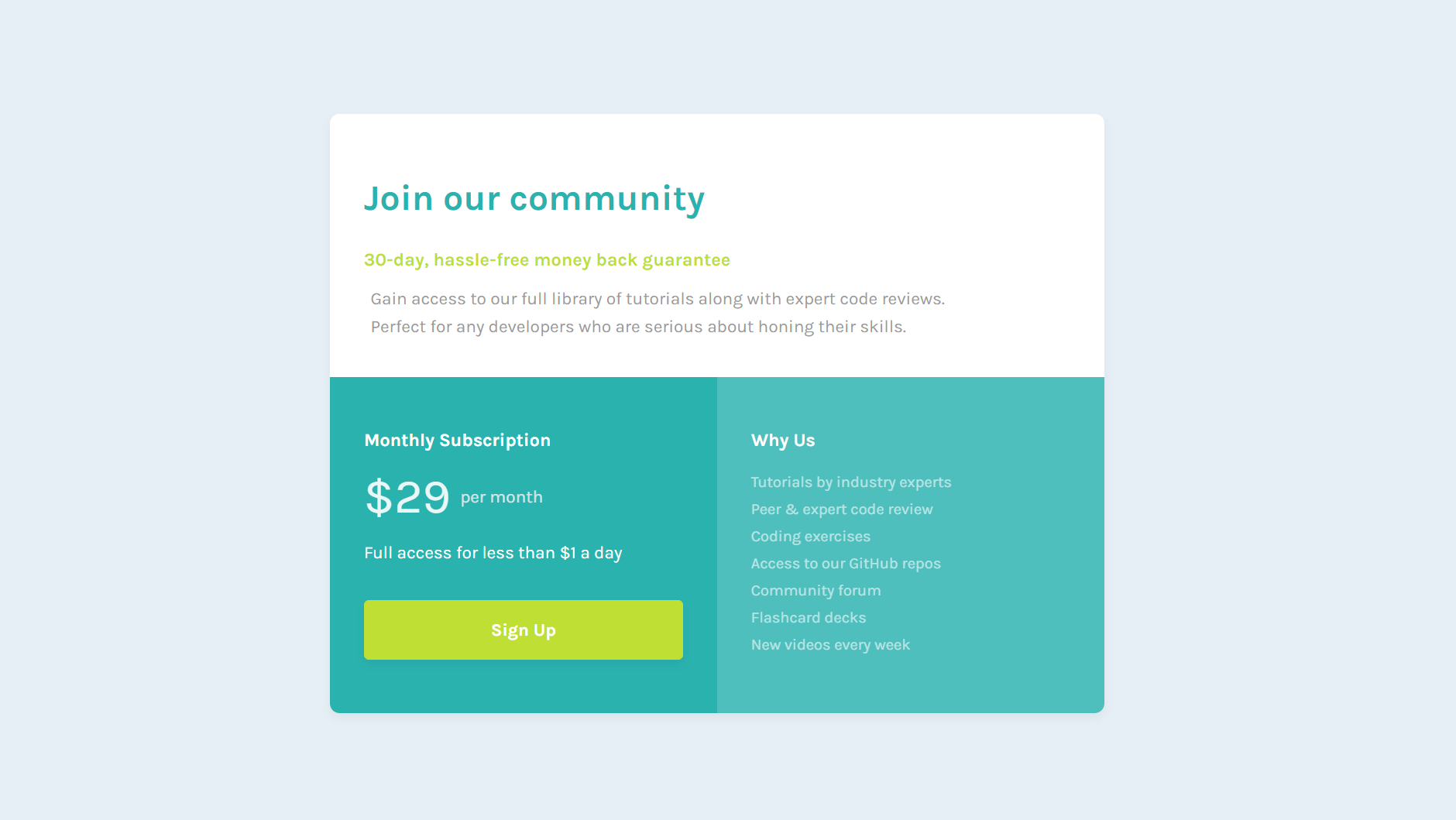 GitHub - noahpyn/Price-Component-UI: Responsive Price component UI