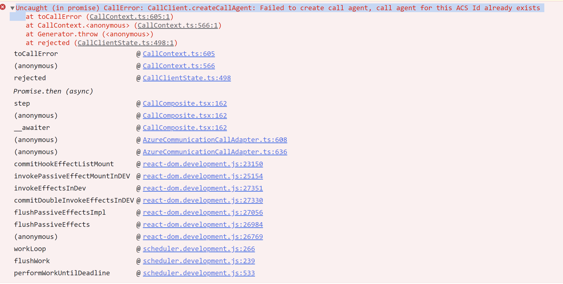 Unable to create/initiate callComposite · Issue #2397 · Azure ...