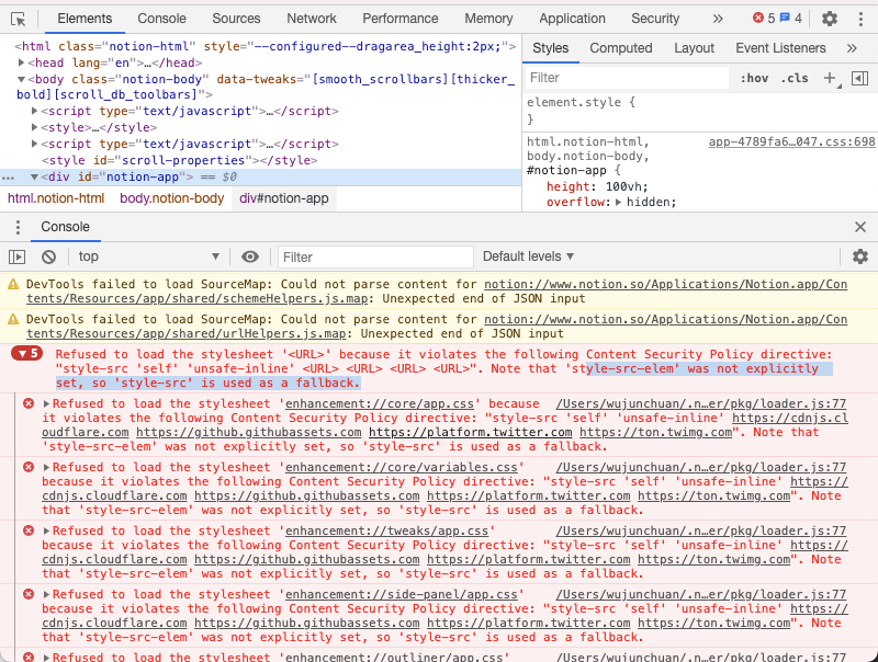Errors with macOS 10.15.7 · Issue #489 · notion-enhancer/notion ...