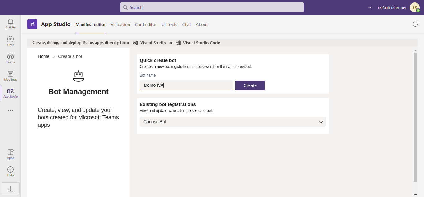 Set up a Microsoft Teams bot - Haptik