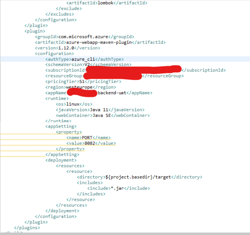 [ERROR] Failed to execute goal com.microsoft.azure:azure-webapp-maven-plugin:1.12.0:deploy ...