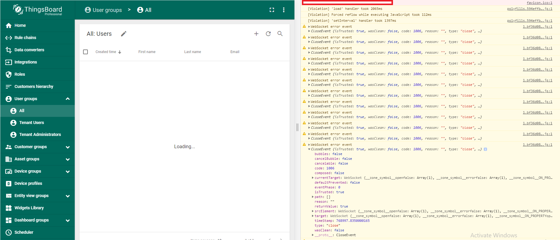 Websocket Error on TB 3.2 PE · Issue #3918 · thingsboard/thingsboard · GitHub