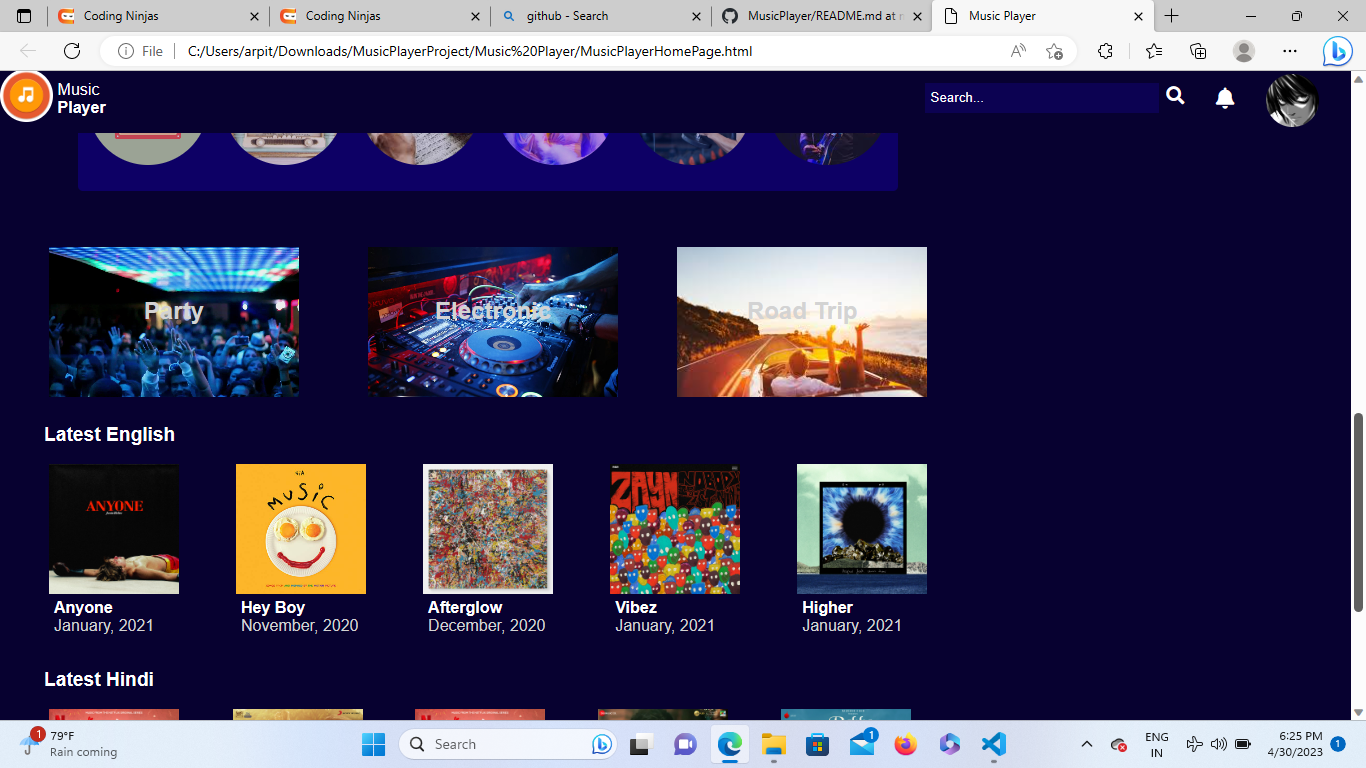 GitHub - Arpit245/MusicPlayer
