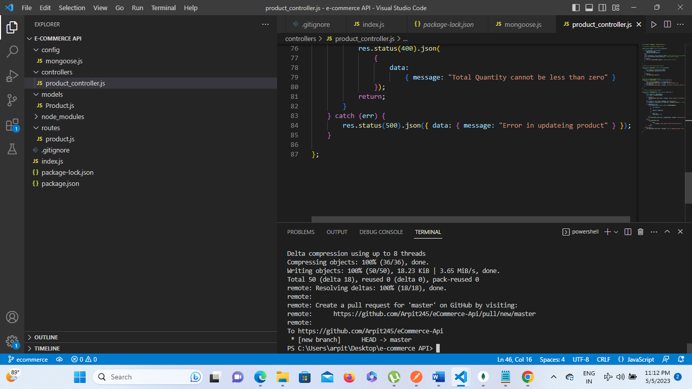 GitHub - Arpit245/eCommerce-Api