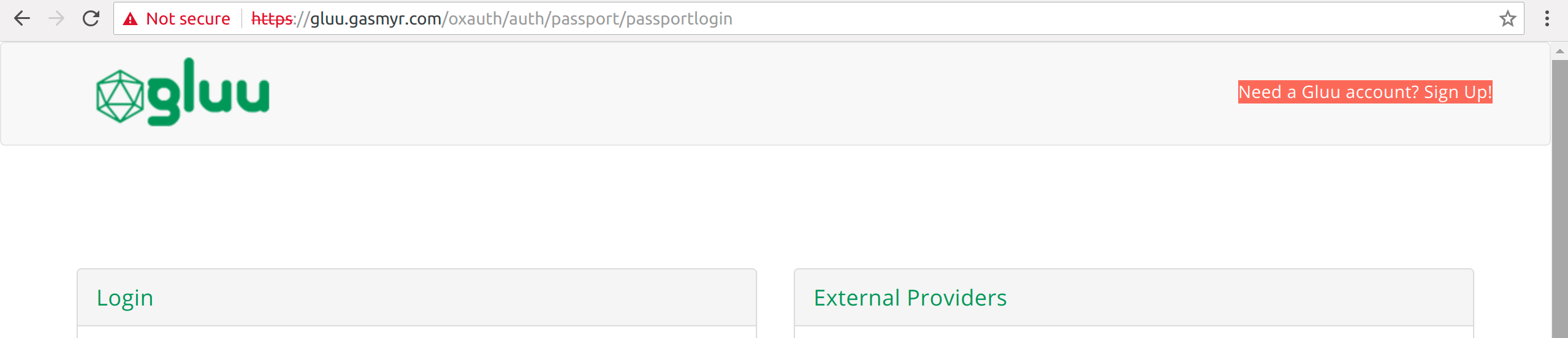 Remove the sign up link present in the login page for passport · Issue #834 · GluuFederation ...