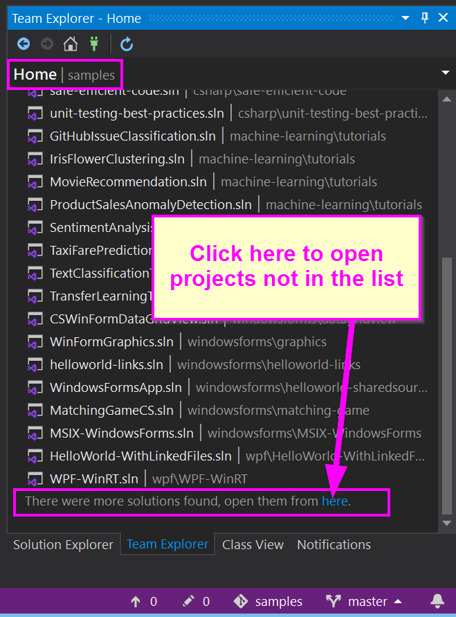 Samples - missing project/solution-files · Issue #13585 · dotnet/docs · GitHub