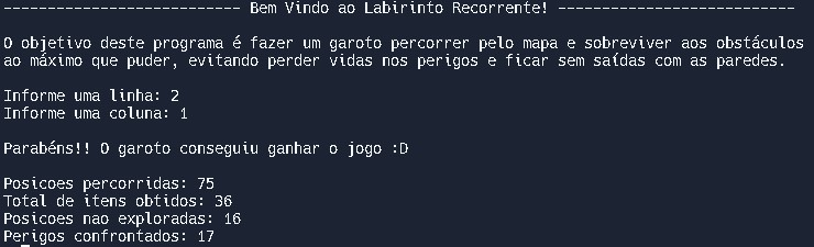 GitHub - joaomarcoshess/Trabalho-2-AEDS-O-Labirinto-Recorrente: Trabalho 2 de AEDS com ...