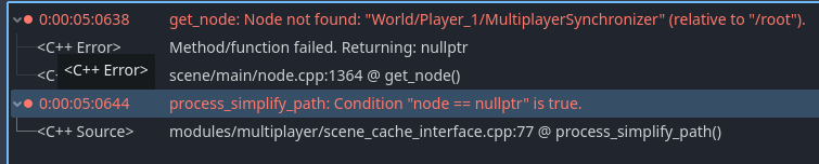 "Node not found: MultiplayerSynchronizer" when node doesn't exist on all clients · Issue #76894 ...