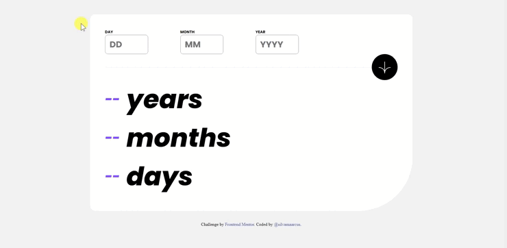 GitHub - silvamaarcus/age-calculator-app: Projeto para Calculadora de Datas
