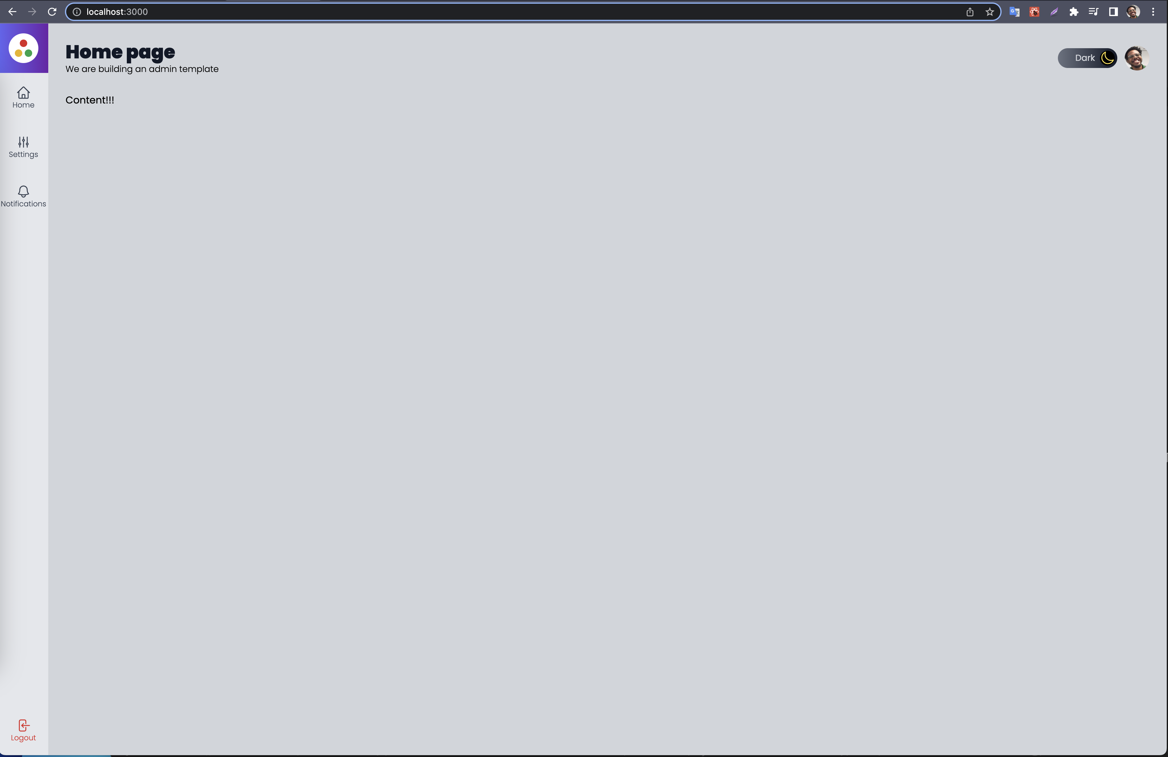 GitHub - Lazaro84-alv/admin-template: Project developed in Next.js and React course - Complete ...