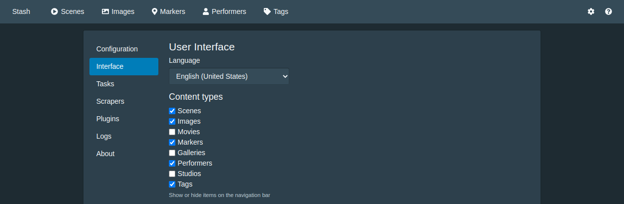 [Feature] User customizable navbar items · Issue #970 · stashapp/stash · GitHub