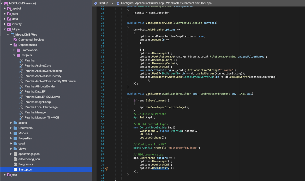 Can not start web app from source code solution · Issue #1833 · PiranhaCMS/piranha.core · GitHub