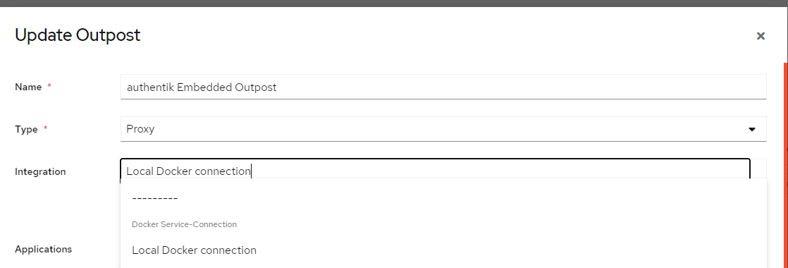 Local Docker connection is missing from Outpost integrations. · Issue #4952 · goauthentik ...