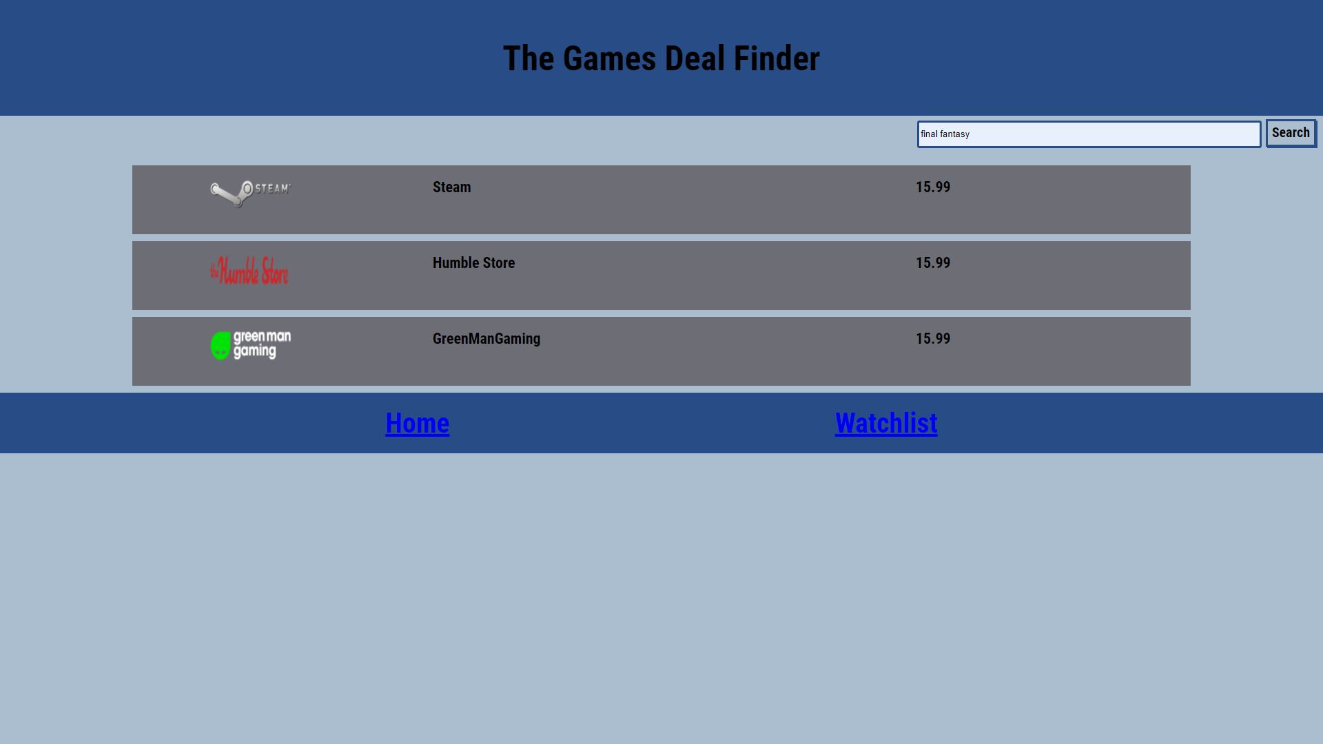 GitHub - FrankBishop/The-Games-Deal-Finder: A project using HTML, CSS ...