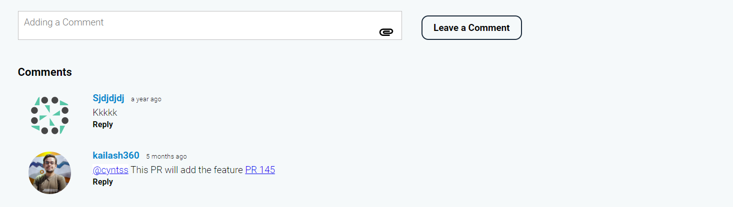 Feature Improve The Comments Section In Story Page · Issue 245 · Eos Uiux Solutionsuser