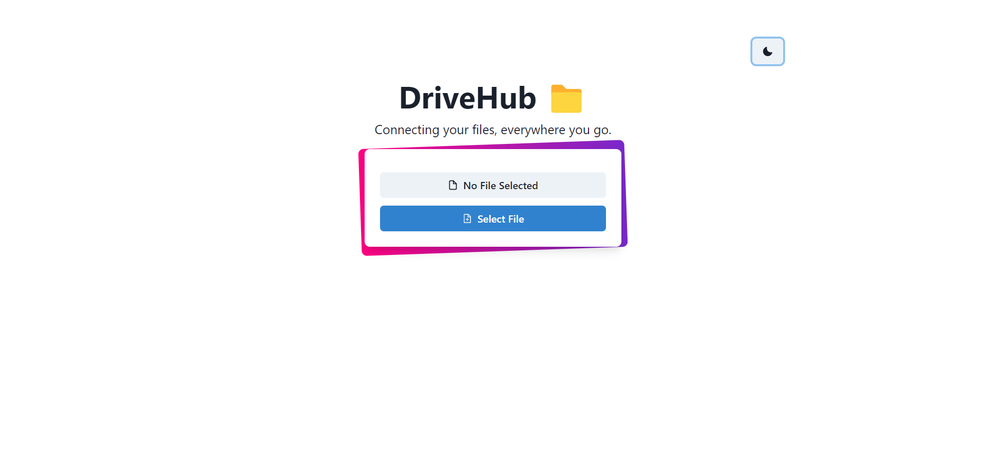 GitHub - prasoonsoni/DriveHub: Connecting your files, everywhere you go. Online file storage ...