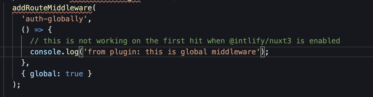 `addRouterMiddleware` is not working with `@intlify/nuxt3` · Issue #13794 · nuxt/nuxt · GitHub